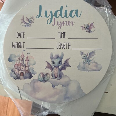 OUTER SPACE BOY Birth Stats Sign, Personalized Baby Birth Stats Sign ...