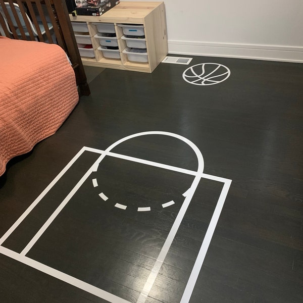 Basketball Free Throw Line Wall Decal. Boy's Room Home Decor ...
