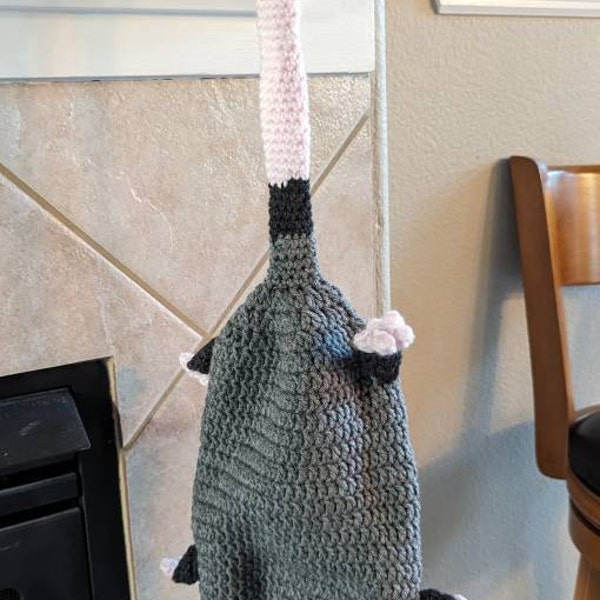 Possum Holiday Stocking, Crochet Possum Christmas Stocking, Possum Bag ...