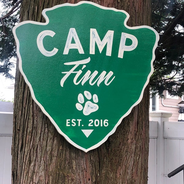 Custom Camping Sign, Summer Camp, Customizable Name Sign, Wooden Last ...