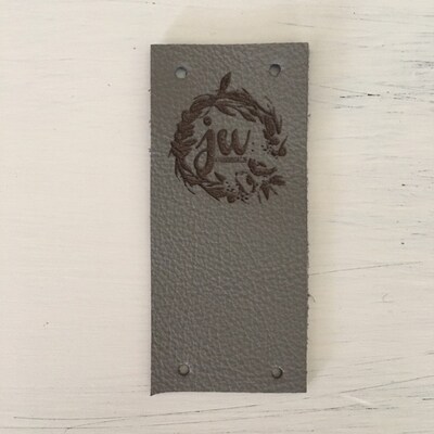 Center Fold Leather Labels Custom Folding Labels Personalized Logo ...