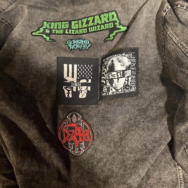 Centipede Ecosystem Hat DIY Eco-anarchy Metal Crust Doom Denim Dad Hat ...