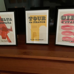 Monuments Cycling Prints, Set of 5 Cycling Posters, Milan-san Remo ...