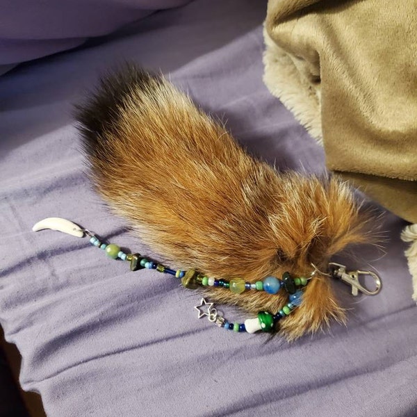 Custom Beaded Tail Keychain for Therians, Furries, Cosplay, Alternative ...