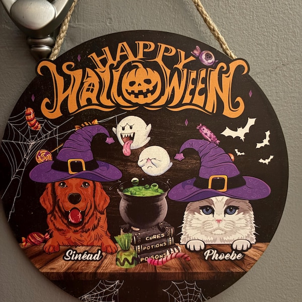 Welcome to Our Nightmare Sign, Halloween Horror Movie Characters Door ...