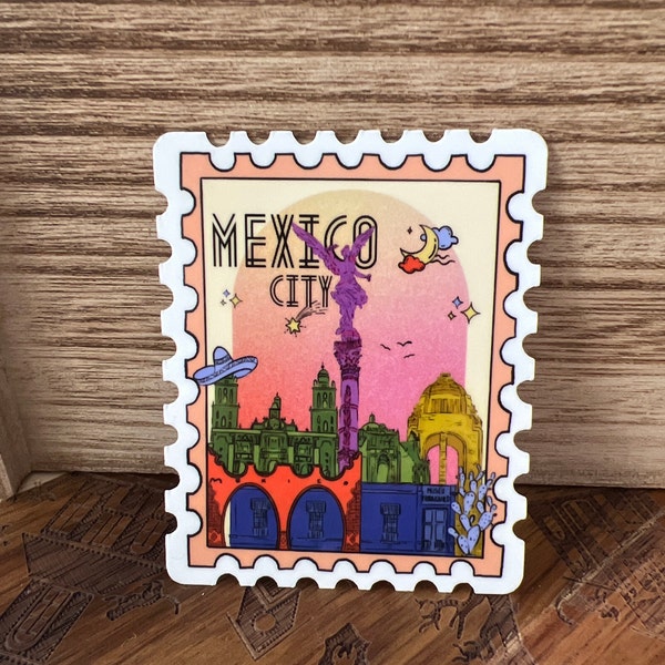 Mexico City Skyline Sticker, Waterproof Vinyl Decal - Etsy
