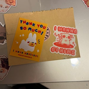 Clear Transparent Vinyl Sticker I Wanna Go Home Kitten Cat Kawaii Cute ...