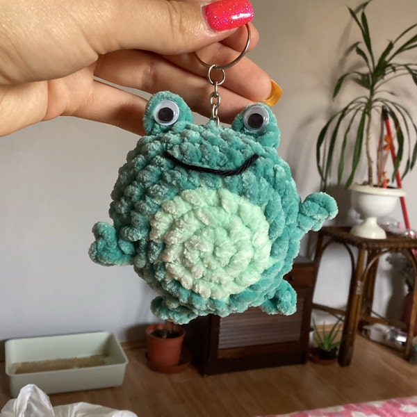 Crochet PATTERN Little Frog Keychain, No Sew, Amigurumi Tutorial PDF in ...