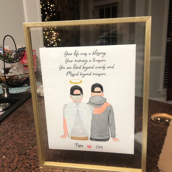PERSONALIZED MEMORIAL PRINT for Grandma-in Loving Memory of Grandpa ...
