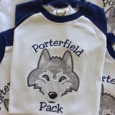 Wolf Husky Head Applique Embroidery Designs 3 Sizes, Hoops 4x4 5x7 6x10 ...