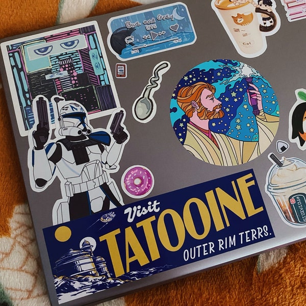 Vinyl Sticker, 'visit Tatooine' 15cm X 5cm - Star Wars, Bumper Sticker ...