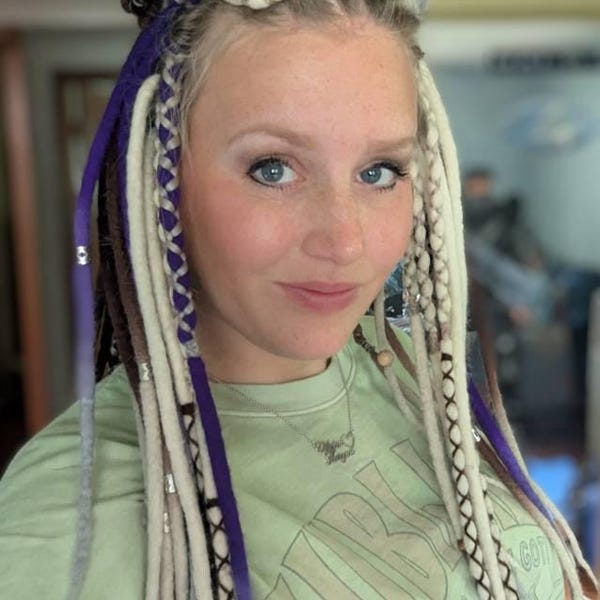 Wool Double Ended Single Ended Dreadlocks Fox Ombre Orange on Black ...