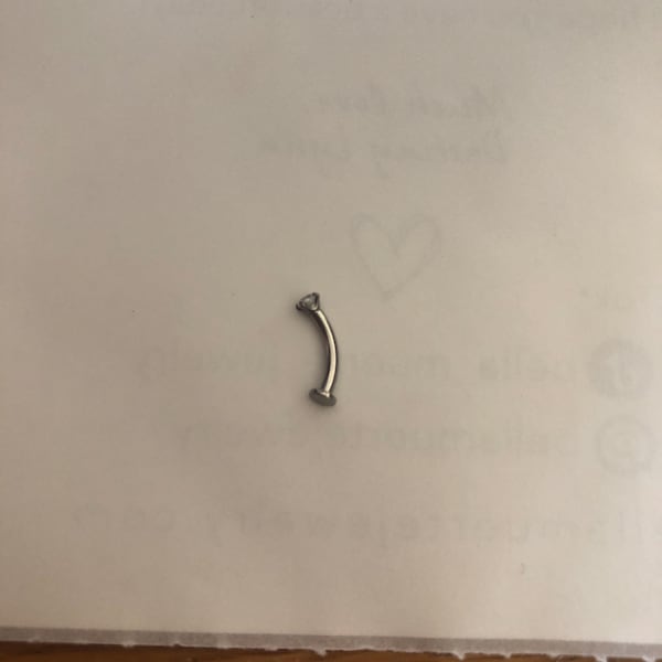 Titanium Petite Belly Button Ring, Internally Threaded 4mm Ball Curved ...