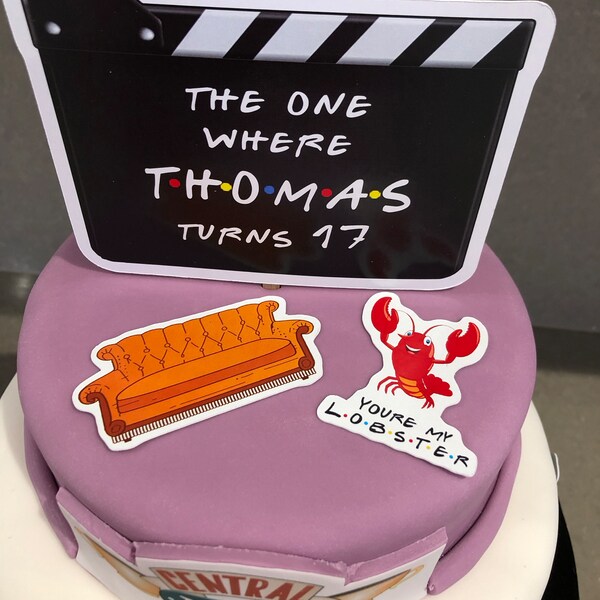 Friends Movie Clapper Board Birthday Cake Topper Personalised Set - Etsy UK