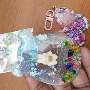 Custom Heart Keychain Shaker Heart Shaker Resin Keychain - Etsy