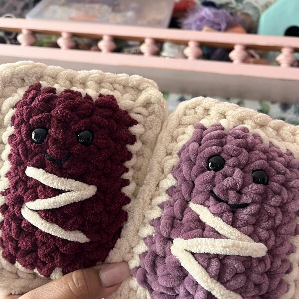 Toaster Pastry Crochet Pattern, No-sew, Crochet Pillow Pattern, Crochet ...