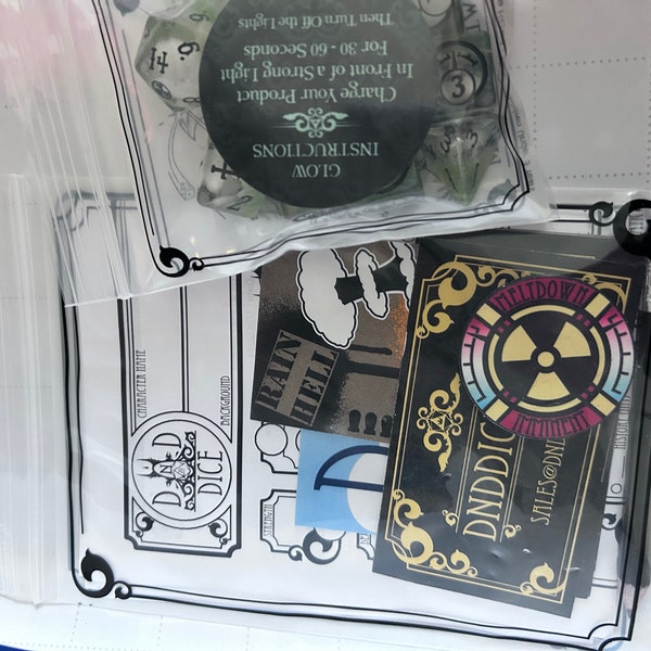 Nuclear Fallout Exclusive 11 Dice Set Glow in the Dark Nuke Wasteland ...