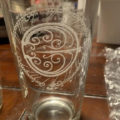 One Ring, Elvish Glasses, Fantasy Gift, Rings Wedding Glasses, Pint ...