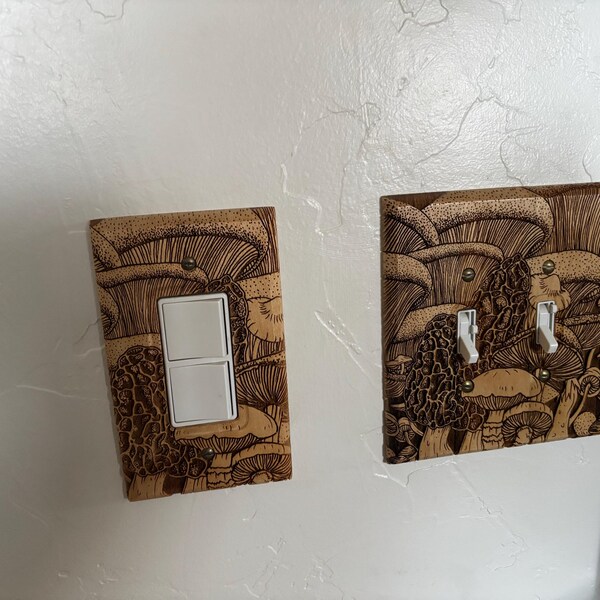 Wooden Flower Engraved Rocker Light Switch Cover - Lily of the Valley ...