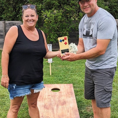 Two Cornhole Trophies Corn Hole Champions Personalized Trophy Bean Bag ...