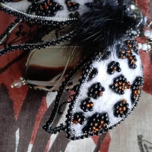 Hand Embroidered Moth Butterfly Brooch Pin for Woman Jacket, Mother's ...