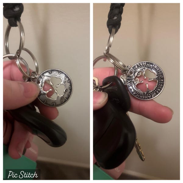 Personalized Father's Day Gift Heart Shaped Key Chain Handcrafted From ...