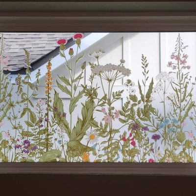 Wild Flowers Double Sided Window Sticker - Etsy