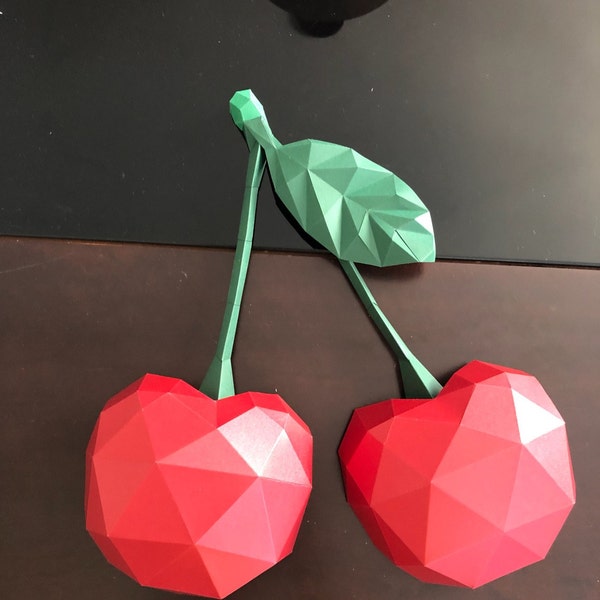 Cherry Papercraft Lowpoly - Etsy