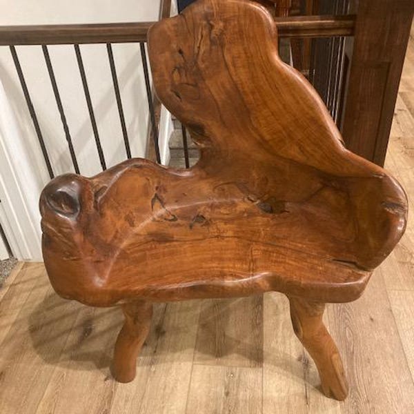 26" Natural Teak Root Plant Stand - Etsy