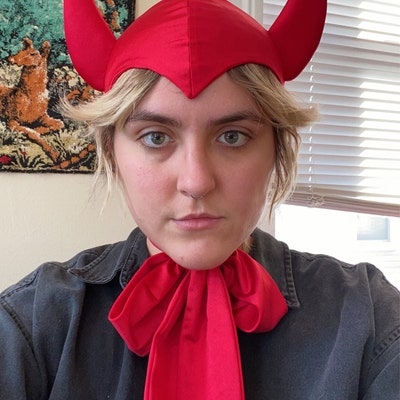 Devil Hood Red Devil Hood Vintage Devil Hood Devil - Etsy