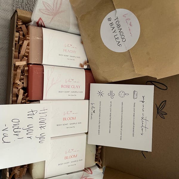 Mini Soap Sample Bars - Natural Soap Bars - Artisan Soap Bars ...