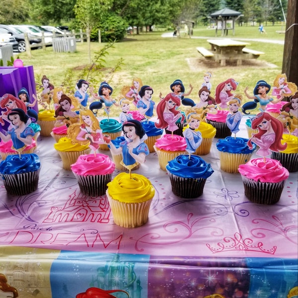 Disney Princesses Cupcake Toppers - Etsy