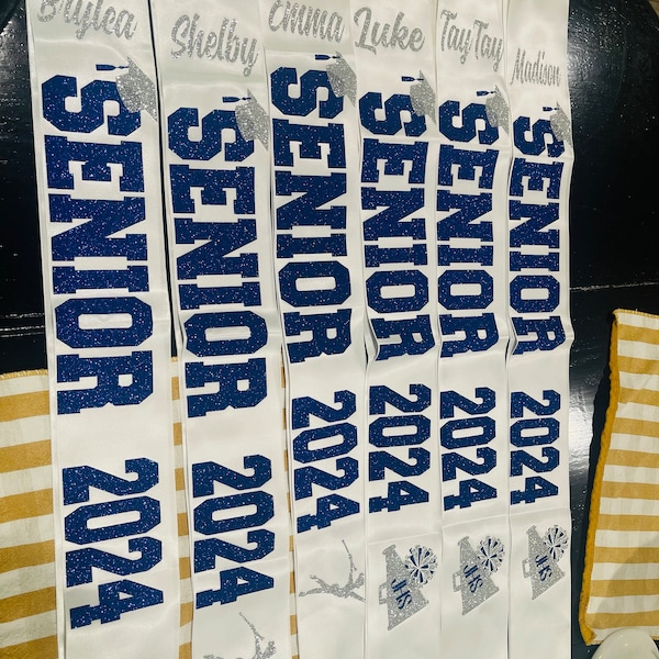 Senior Sash Cheerleading and Senior Cheer Hairbow Customized in Your ...