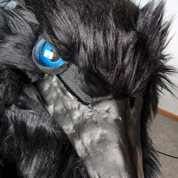 Black Mesh Fabric, Mask Eye Covers, Costume Eye Blackout Mesh, See ...