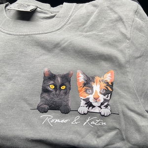 Custom Cat Shirt Comfort Colors Shirt Personalized Cat - Etsy