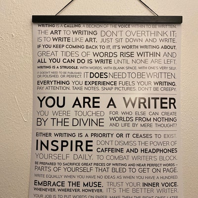 The Writing Manifesto Print Gift for Writer, Author, Poet, Novelist ...