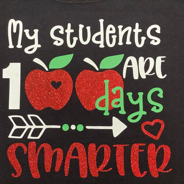 Teacher 100 Days of School Svg, My Students Are 100 Days Smarter ...