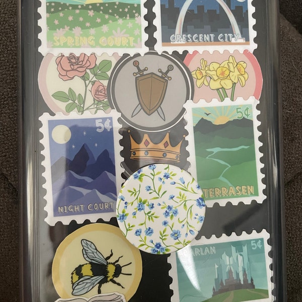 Sarah J Maas Universe Sticker Sheet Five Waterproof Stickers of Stamps ...