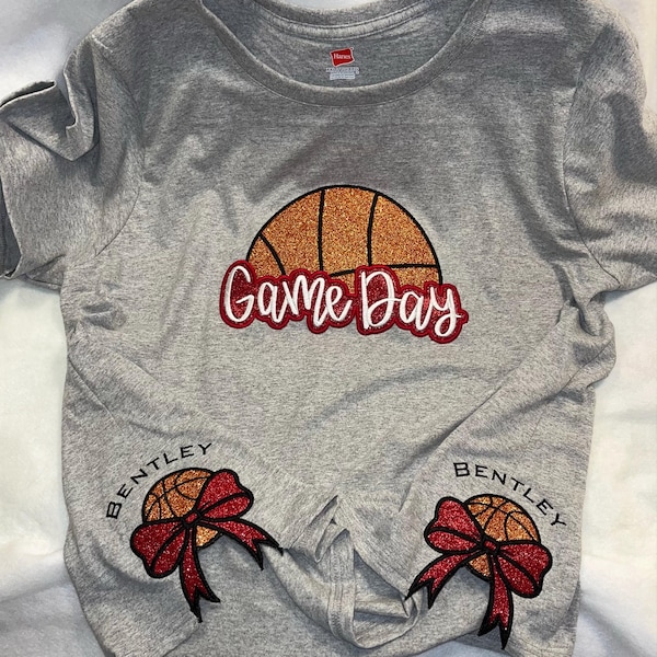Side Basketball Coquette Bow Applique Embroidery Design 3 Sizes ...