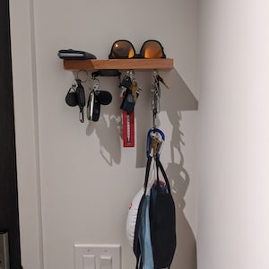 Magnetic Cherry Key Holder With Shelf, Wall Mounted Key Holder ...