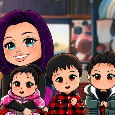 Cute Couple Portrait, Chibi Commission, Chibi Style Portrait, Custom ...