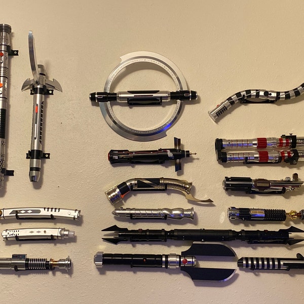 5 X Horizontal Lightsaber Wall Mount, Galaxy's Edge Lightsaber Mount - Etsy