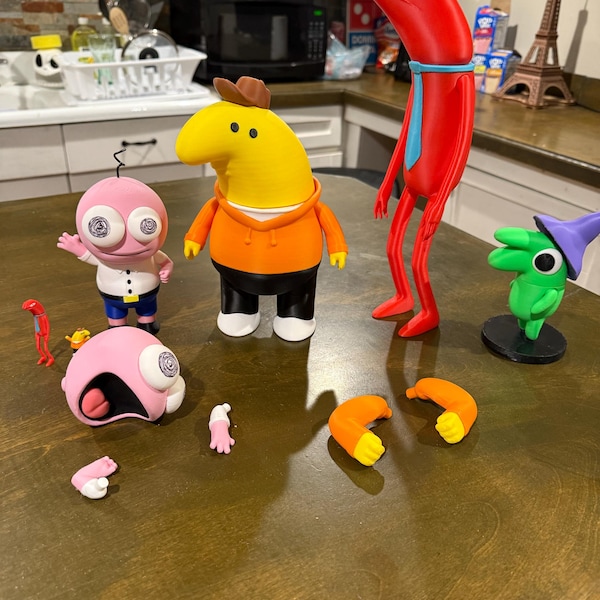 Smiling Friends - Custom Designed and 3D Multicolor Printed Articulted ...