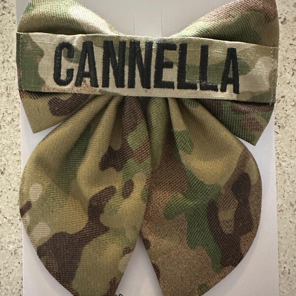 Patriotic RWB Name Tape Bow, Military Bow, Personalized, Air Force Bow ...