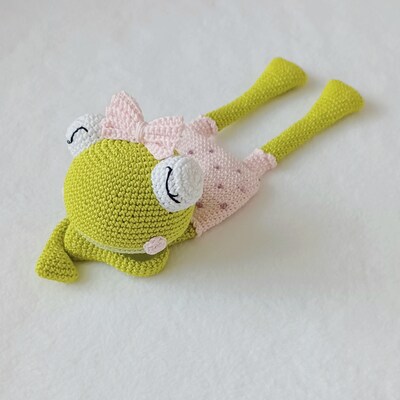 PATTERN ONLY: Frog Lovey Frog Baby Security Blanket Frog Lovey Crochet ...