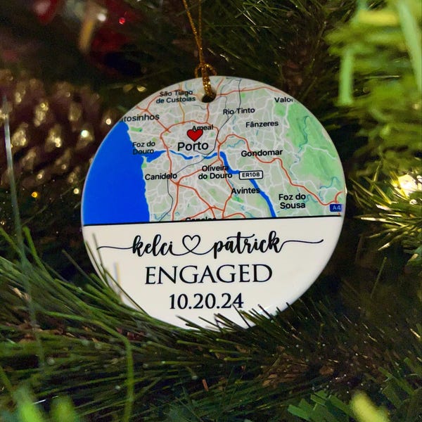 ENGAGEMENT GIFT for Couple, Unique Personalized Engagement Map, Where ...