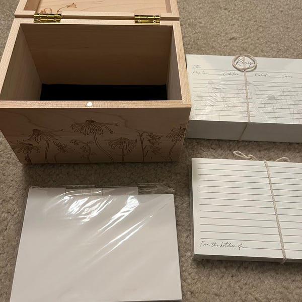 Recipe Cards Set of 50 4x6 Cards as Kitchen Organizer Bridal Shower ...