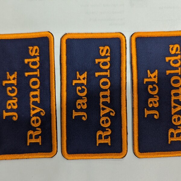 1 Line, Custom Embroidered, Biker, Name Tag, PATCH Iron on or Sew on ...