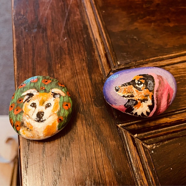 4 X Clownfish Stone Pebbles - Hand Painted Rocks - Tropical Fish Rocks ...