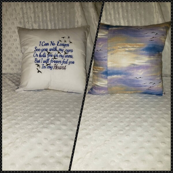 Sympathy Embroidery Machine Design, Grief Memory Pillow Pattern ...